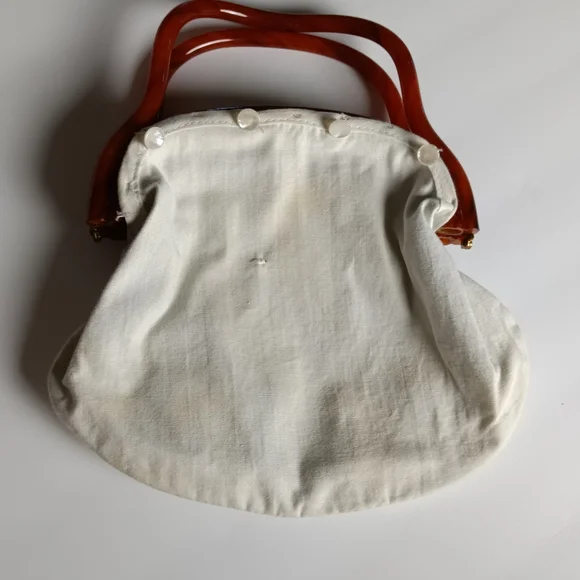 DeLanthe | Bags | Vintage Delanthe Bermuda Handbag Monogram Faux ...